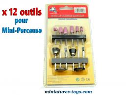Les 12 petits outillages pour mini perceuse miniatures-toys