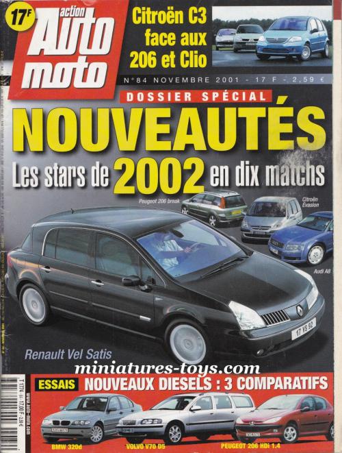 Le magazine Action Auto moto n°84 de novembre 2001 miniatures-toys