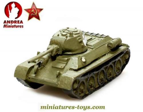 Le char russe T34/76 en miniature par Andrea au 1/87e H0 miniatures-toys