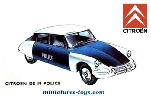 La Citroën DS 19 Police miniature par Universal Hobbies et Norev au HO ...