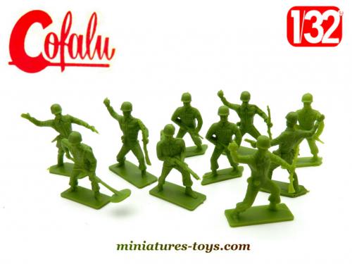Un ensemble de 10 soldats français en plastique par Cofalu au 1/32e ...
