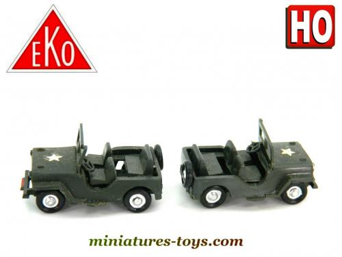 La Jeep Willys militaire miniature par Eko au 1/88e H0 HO miniatures-toys