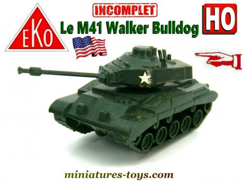 Le char M41 Walker Bulldog en miniature militaire Eko au 1/88e H0 HO ...