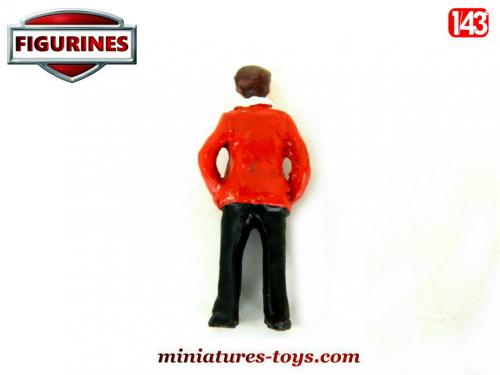 La figurine de l'homme au blouson rouge en miniature métal au 1/43e ...