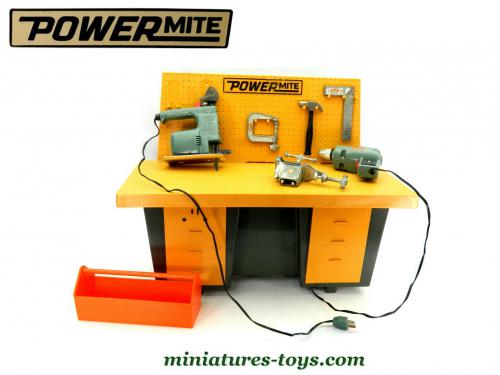 Le petit établi avec outillages électriques Power Mite par Ideal Toy ...