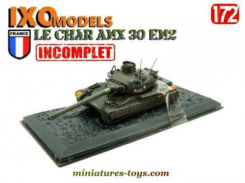 Le char français AMX 30 EM2 miniature par Ixo Models au 1/72e incomplet ...