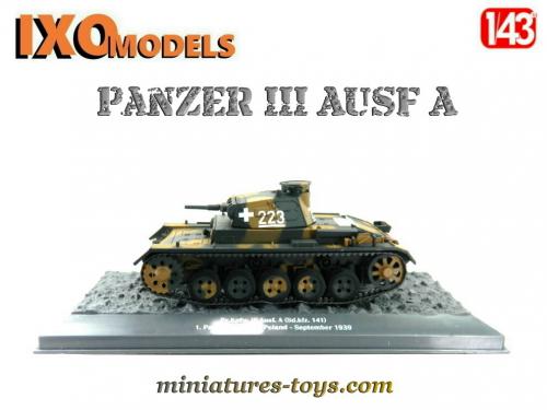 Le char allemand Panzer III Ausf A miniature par Ixo Models au 1/43e ...