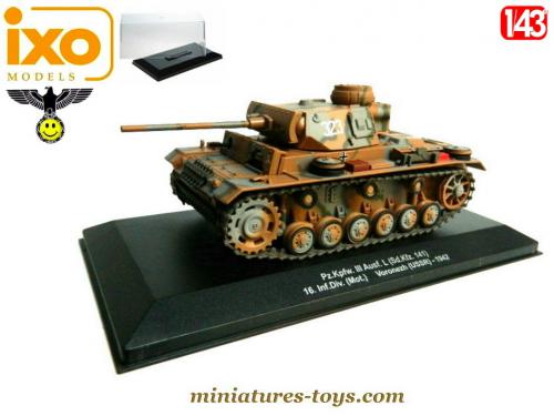 Le char allemand Panzer III Ausf L en miniature par Ixo Models au 1/43e ...