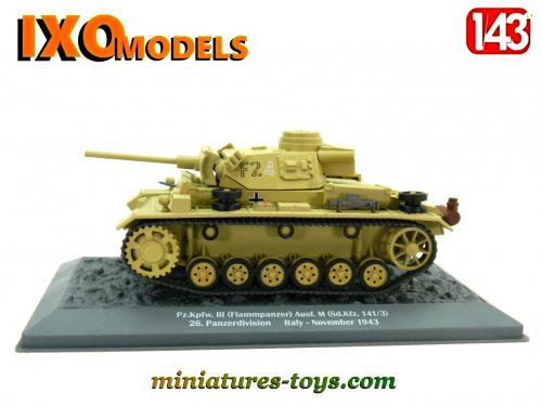 Le char allemand Panzer III Flammpanzer en miniature Ixo Models au 1 ...