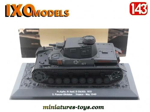 Le char allemand Panzer IV Ausf D gris en miniature par Ixo Models au 1 ...