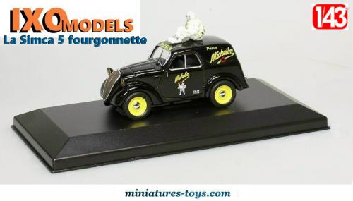 La Simca 5 fourgonnette Michelin en miniature par Ixo Models au 1/43e ...