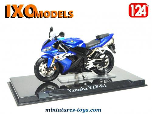 La moto Yamaha YZF R1 bleue en miniature par Ixo Models au 1/24e ...