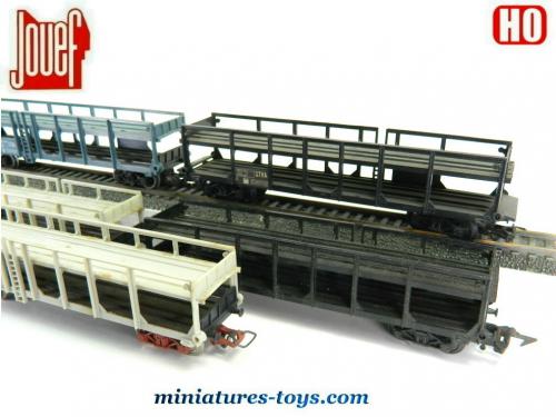 Cinq wagons porte autos STVA de la SNCF en miniatures par Jouef au H0 ...