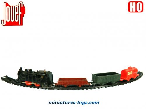 La locomotive 020 T mécanique avec wagons rails miniatures Jouef HO à ...
