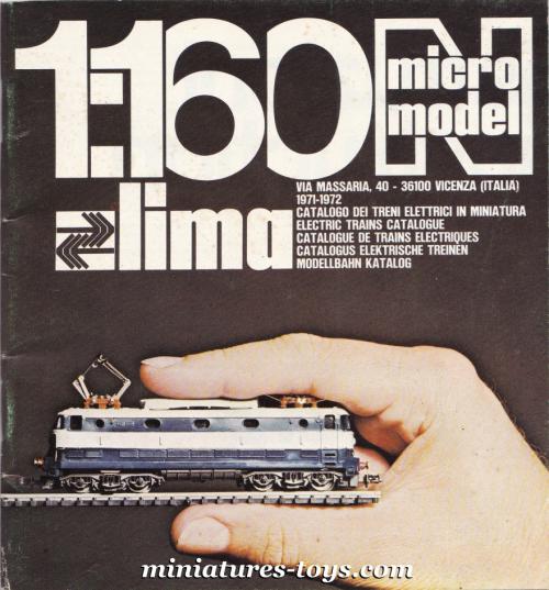 Un lot de 6 catalogues de trains miniatures Lima au HO et N incomplets ...