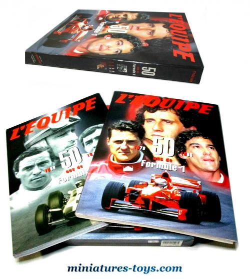 Le coffret 2 livres L'équipe 50 ans de Formule 1 1950-1999 miniatures-toys