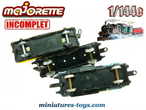 Les trois wagons miniatures de Majorette Rail Route au 1/143e ...