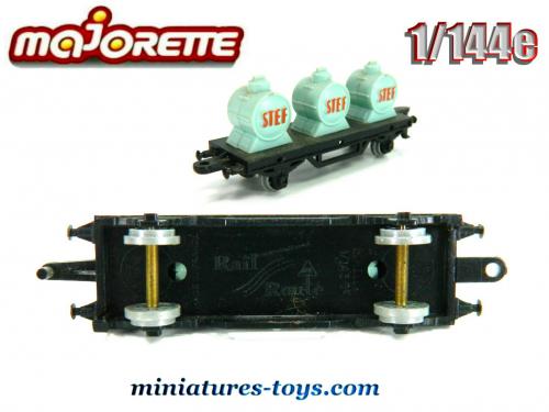 Le wagon a trois citernes Stef miniature de Majorette Rail Route au 1 ...