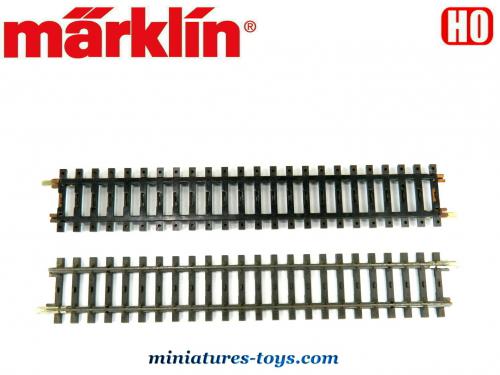 Un lot de 10 rails ferroviaires 3 voies type K Marklin au H0 HO ...