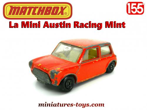 La Mini Austin Racing Mint rouge miniature de Matchbox England au 1/55e ...