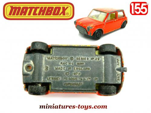 La Mini Austin Racing Mint rouge miniature de Matchbox England au 1/55e ...