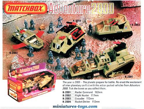 Le char de l'espace Crusader miniature de Matchbox Adventure 2000 au 1 ...