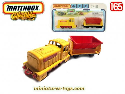 La locomotive diesel et son wagon miniature de Matchbox au 1/65e ...
