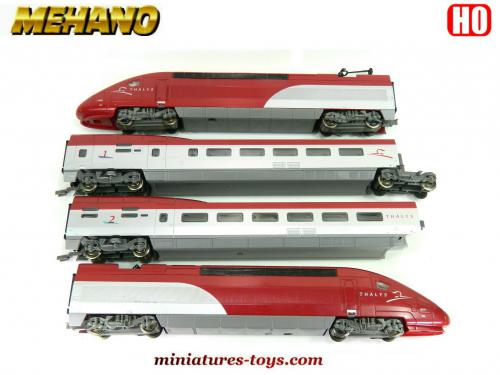 La rame du TGV Thalys miniature au H0 HO par Mehano incomplète ...