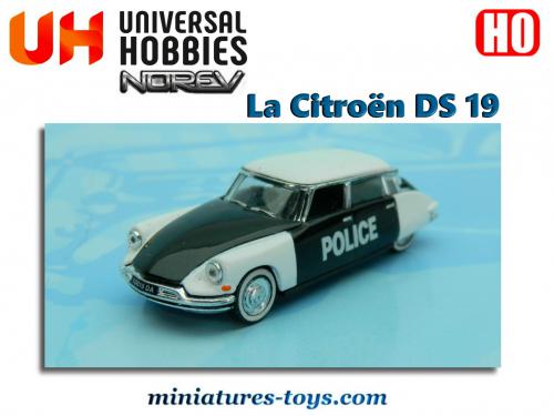 La Citroën DS 19 Police miniature par Universal Hobbies et Norev au HO ...