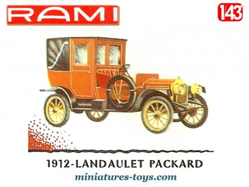 La Landaulet Packard de 1912 miniature par Rami au 1/43e miniatures-toys