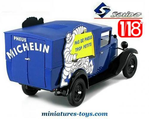 Le fourgon Citroën C4F 1930 Michelin en miniature de Solido au 1/18e ...