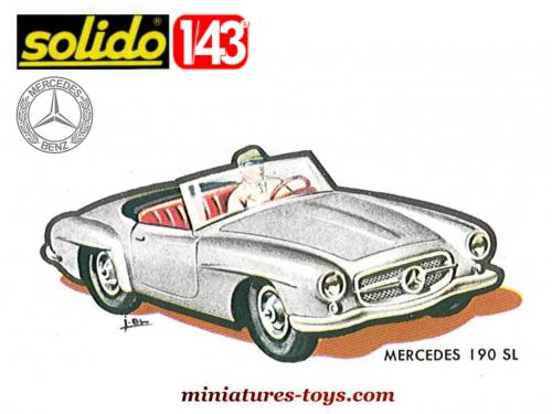 Le conducteur assis de la Mercedes 190 SL miniature Solido au 1/43e ...