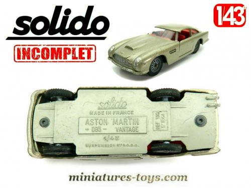 La DB5 Aston Martin Vantage en miniature Solido au 1/43e incomplète ...