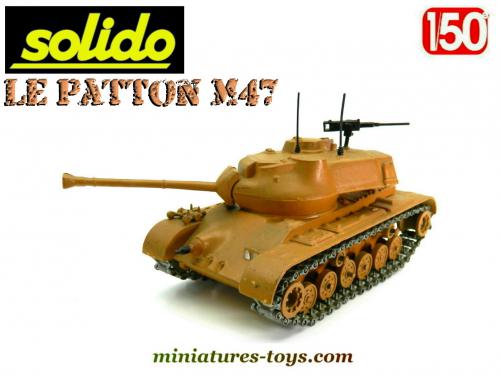 Le char Patton M47 en miniature Solido au 1/50e repeint en brun sable ...