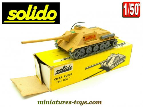 Le char russe SU 100 S sable miniature Solido première génération au 1 ...