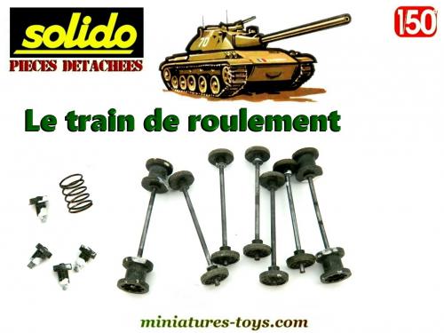 Le train de roulement vert du char AMX30 miniature de Solido au 1/50e ...