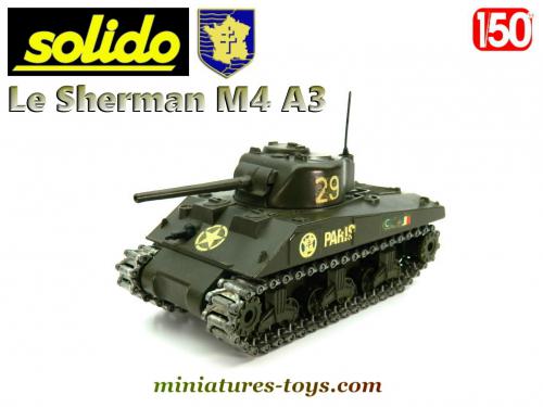 Le char Sherman M4 A3 Paris en miniature de Solido au 1/50e miniatures-toys