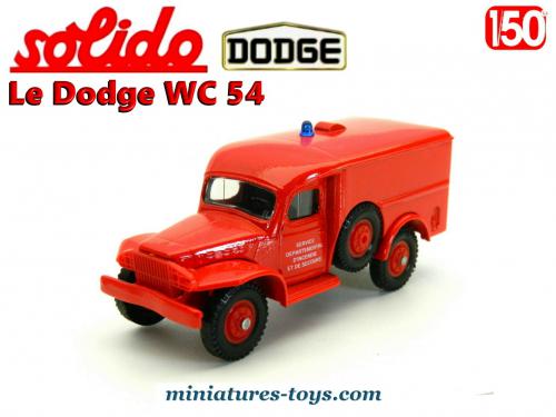 Le Dodge WC 54 pompiers en miniature par Solido au 1/50e miniatures-toys