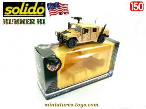 Le VLTT Hummer H 1 sable a tourelle cal 50 en miniature de Solido au 1 ...
