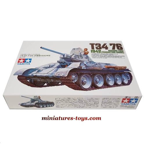 La maquette du char russe T34/76 de 1942 par Tamiya au 1/35e sans figurine miniatures-toys