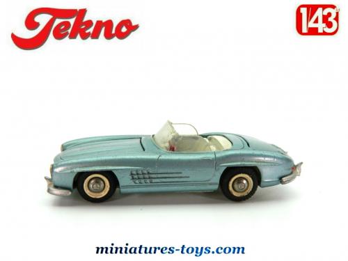 La Mercedes 300 SL Spider bleu en miniature par Tekno au 1/43e ...
