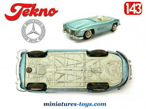 La Mercedes 300 SL Spider bleu en miniature par Tekno au 1/43e ...