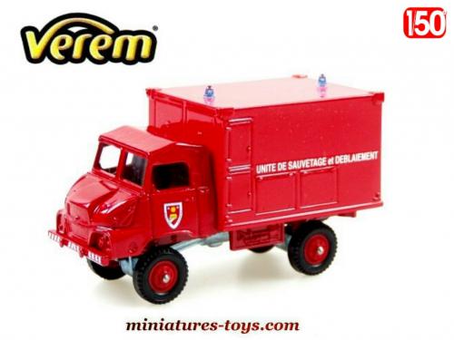 Le camion Simca Unic Marmon shelter pompiers miniature par Verem au 1 ...